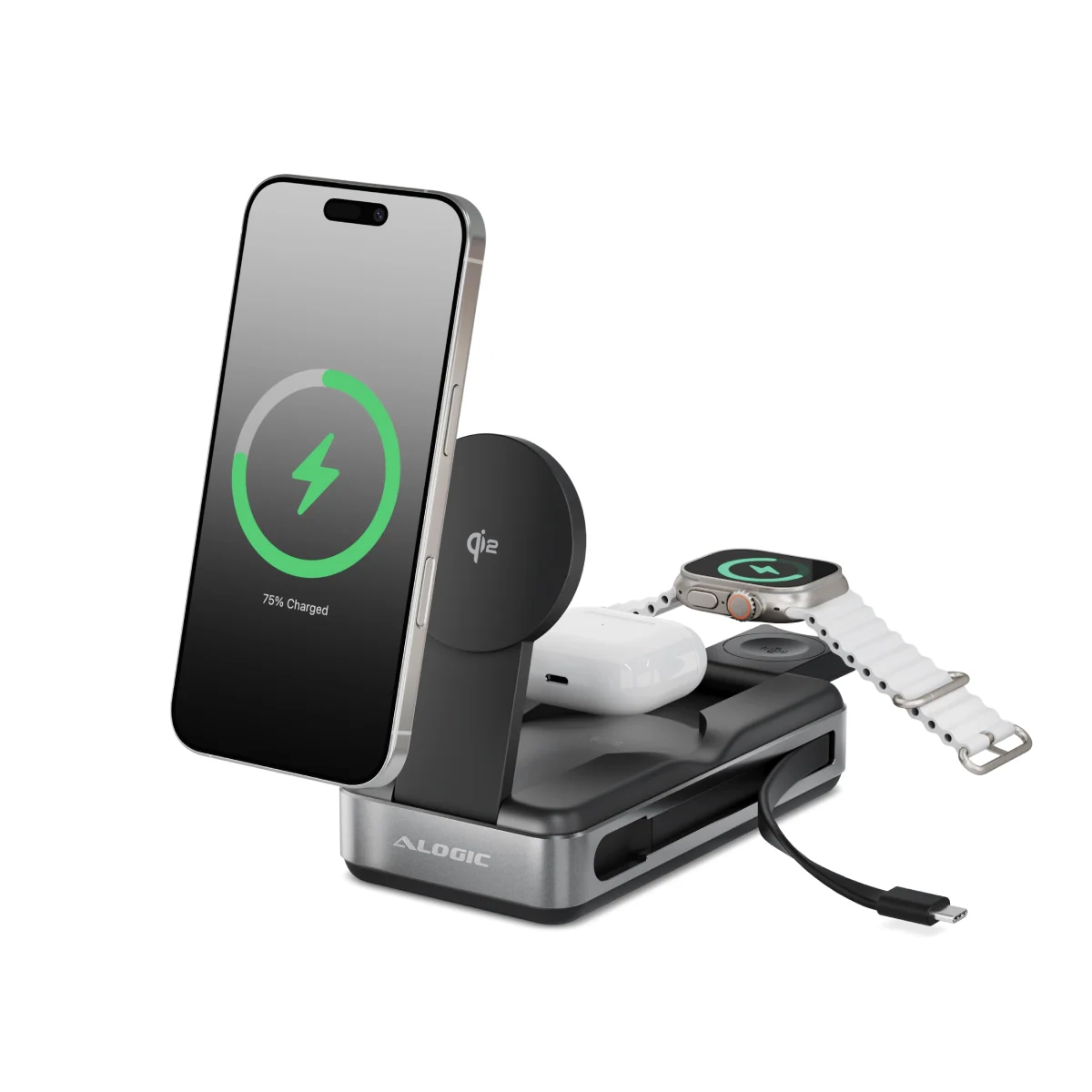 Roam 21,000mAh 6-in-1 Power Bank with Qi2 Fast Wireless and 100W USB-C