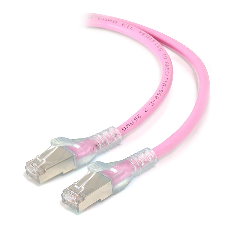 Buy Pink Shielded CAT6A LSZH Network Cable online at Alogic