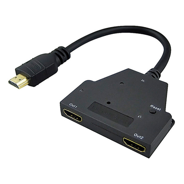Buy 2 way HDMI splitter - Split 1 X HDMI Input to 2 X HDMI Output ...